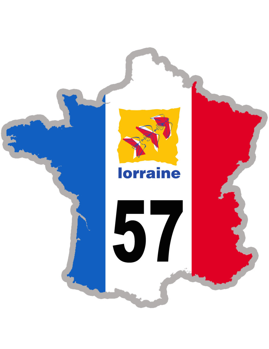 57 France Lorraine - 5x5cm - Sticker/autocollant