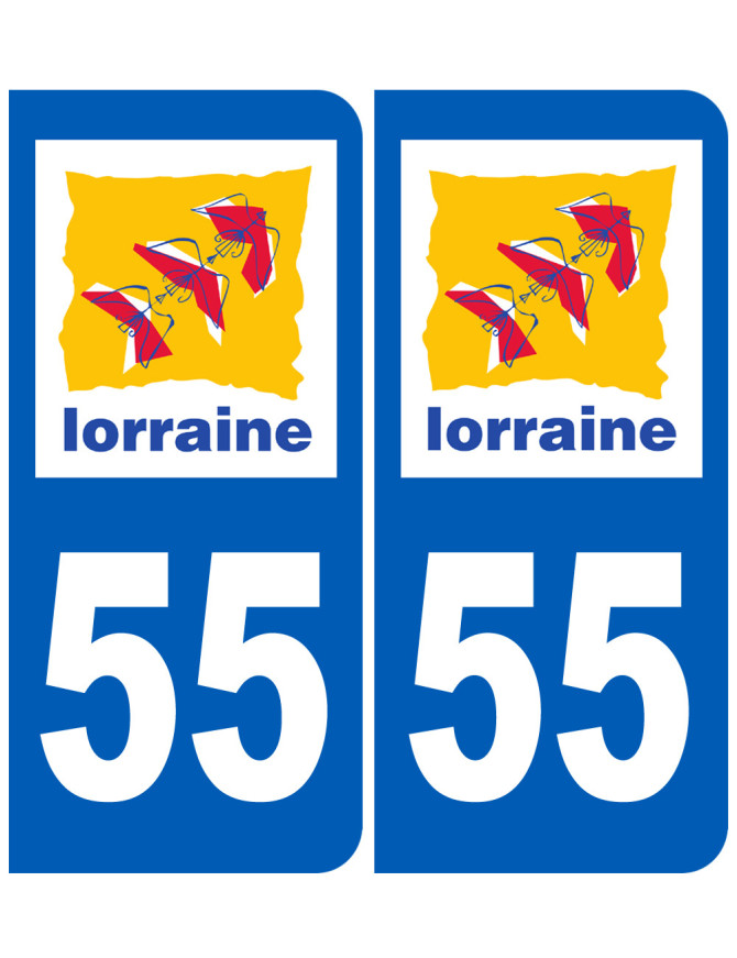 immatriculation 55 (région) - Sticker/autocollant