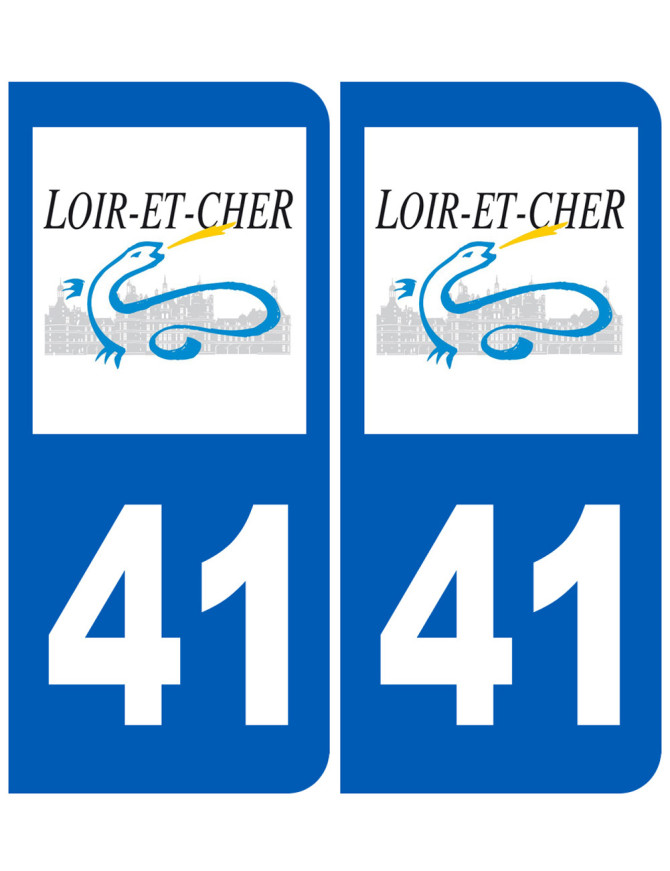 immatriculation 41 (Loir-et-Cher) - Sticker/autocollant
