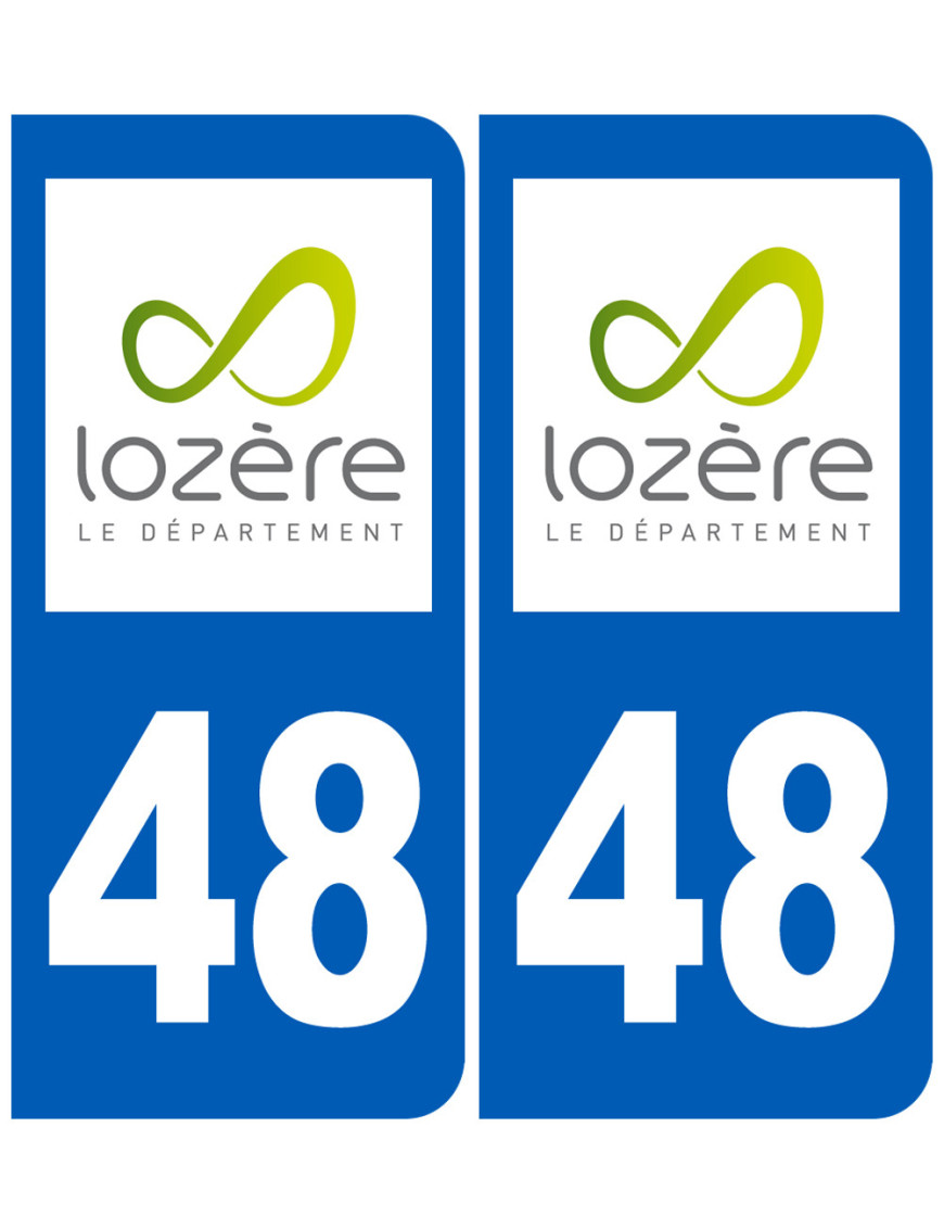 immatriculation 48 (Lozère) - Sticker/autocollant