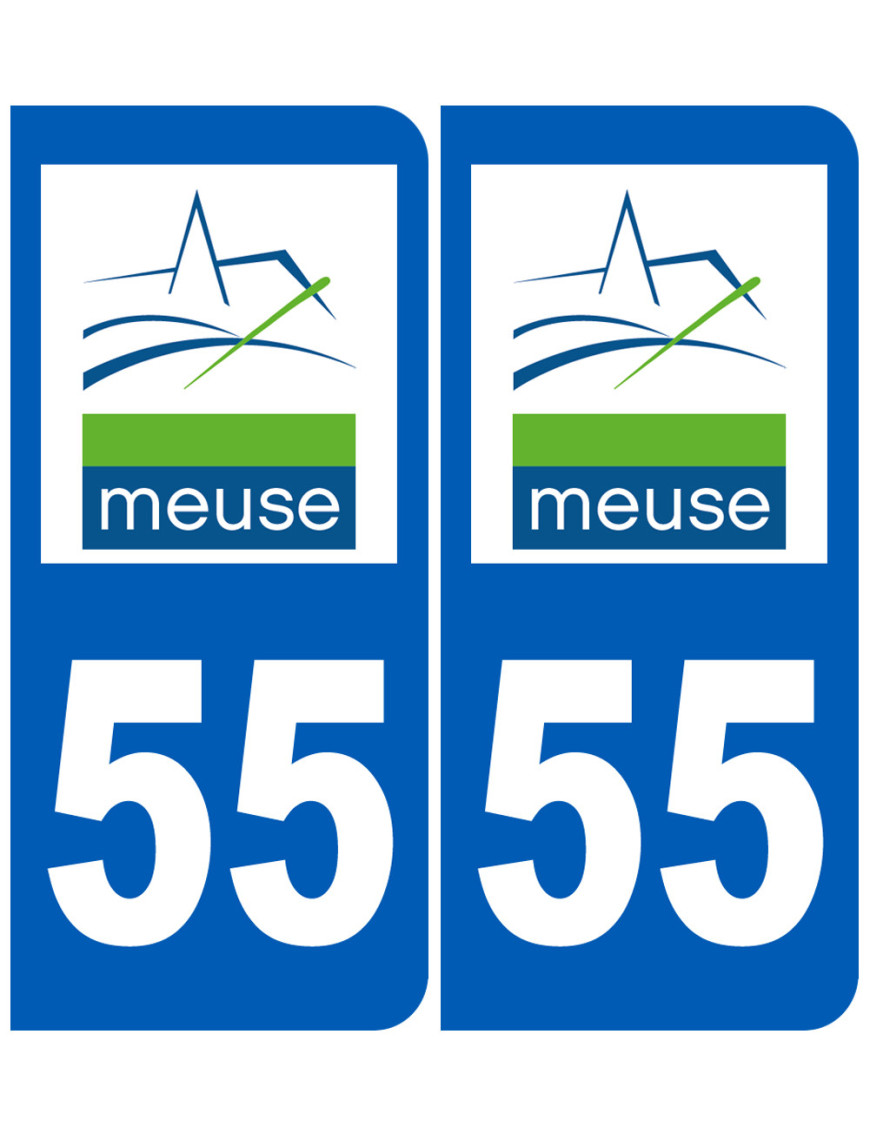 immatriculation 55 (Meuse) - Sticker/autocollant