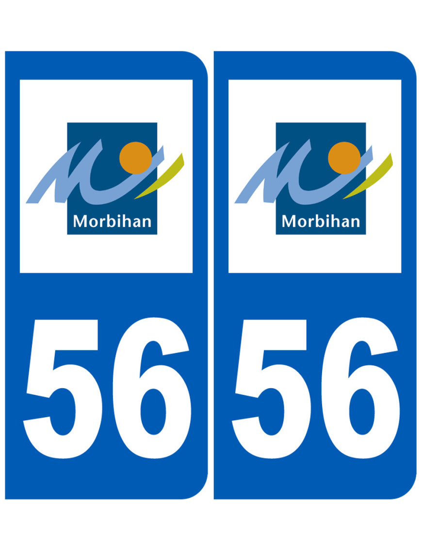 immatriculation 56 (Morbihan) - Sticker/autocollant