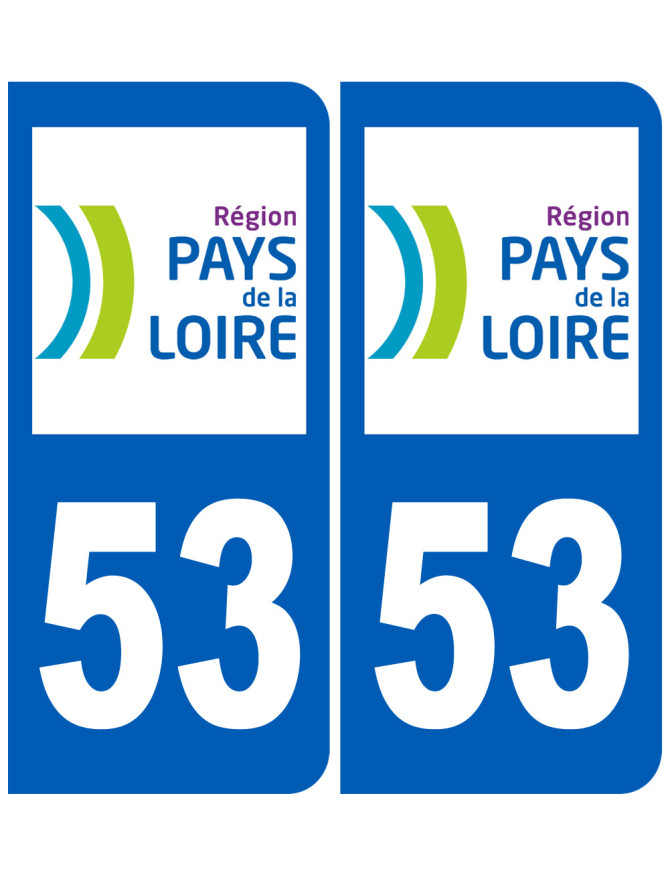 immatriculation 53 (région) - Sticker/autocollant