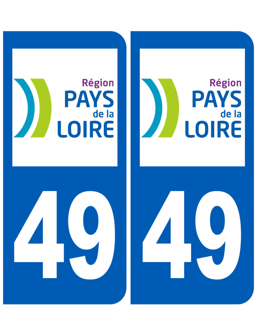 immatriculation 49 (région) - Sticker/autocollant