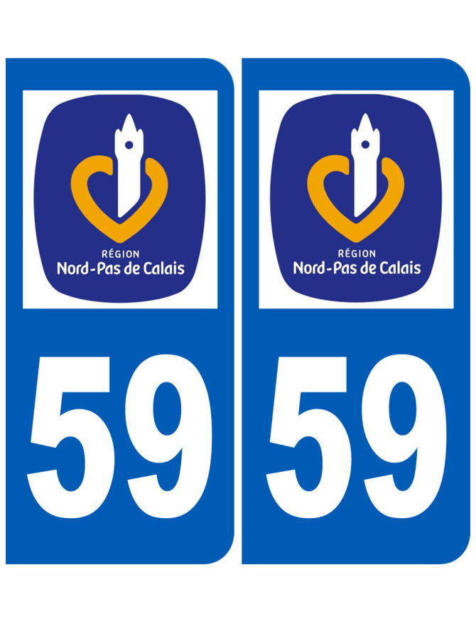 immatriculation 59 (région) - Sticker/autocollant