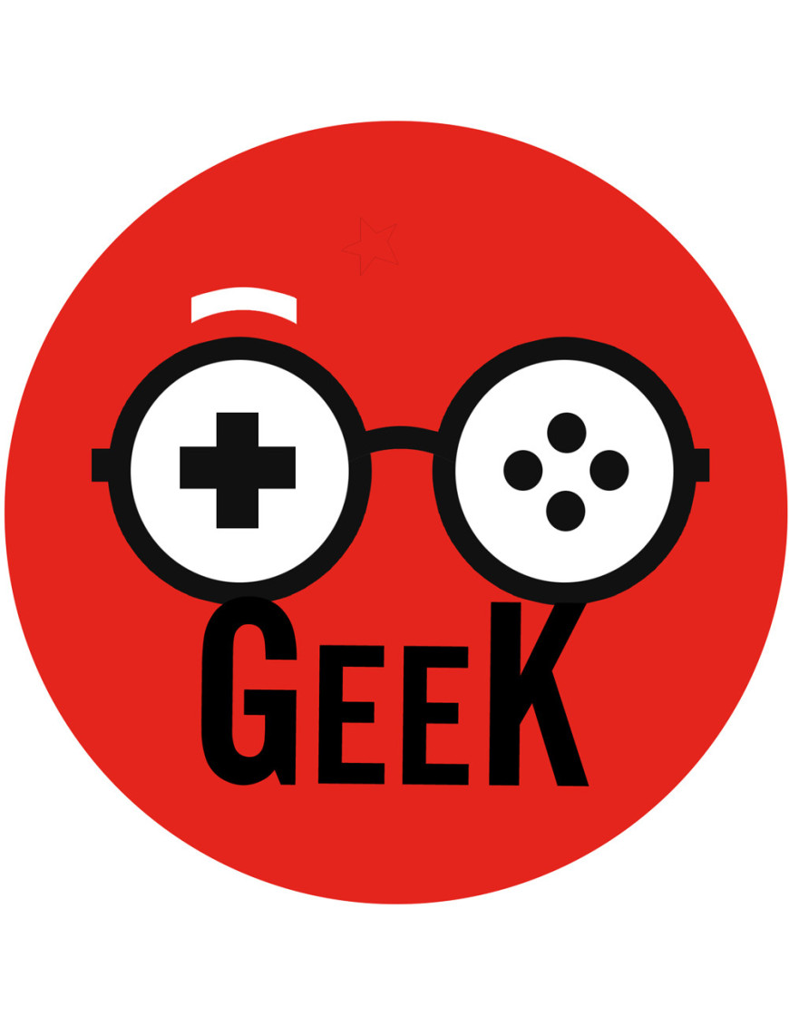 Geek manette de jeu - 10cm - Sticker/autocollant