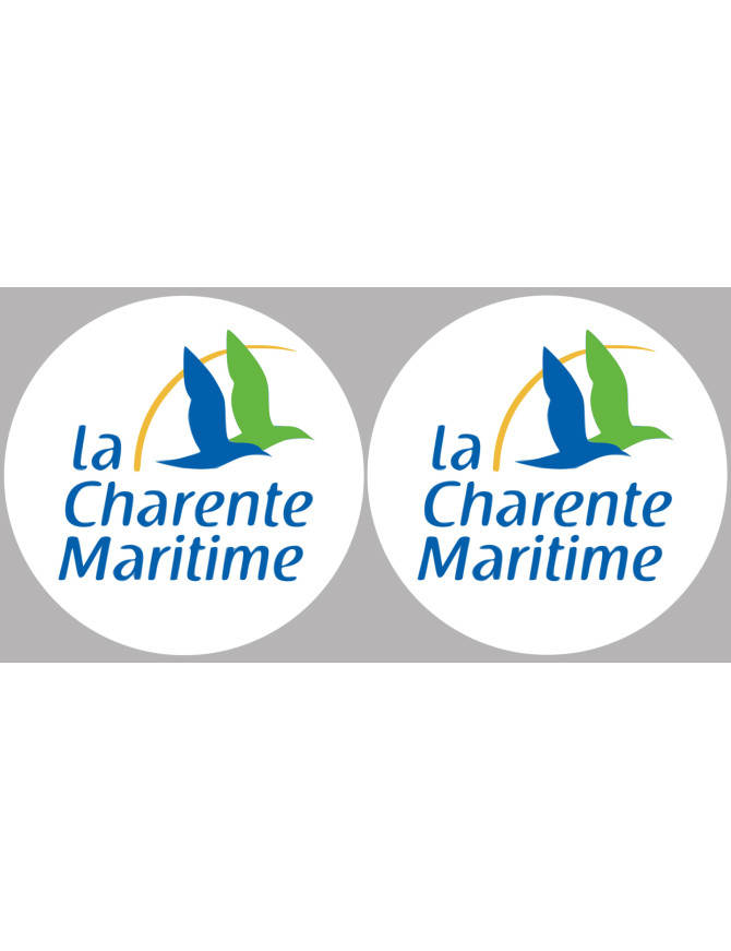 Département La Charente Maritime 17 - 2 logos x 10cm - Sticker/autoc