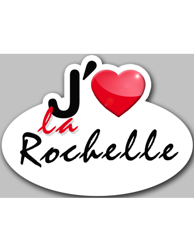 j'aime la Rochelle - 15x11cm - Sticker/autocollant