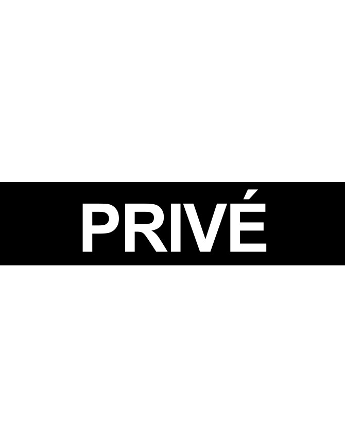 Privé noir - 15x3.5cm - Sticker/autocollant