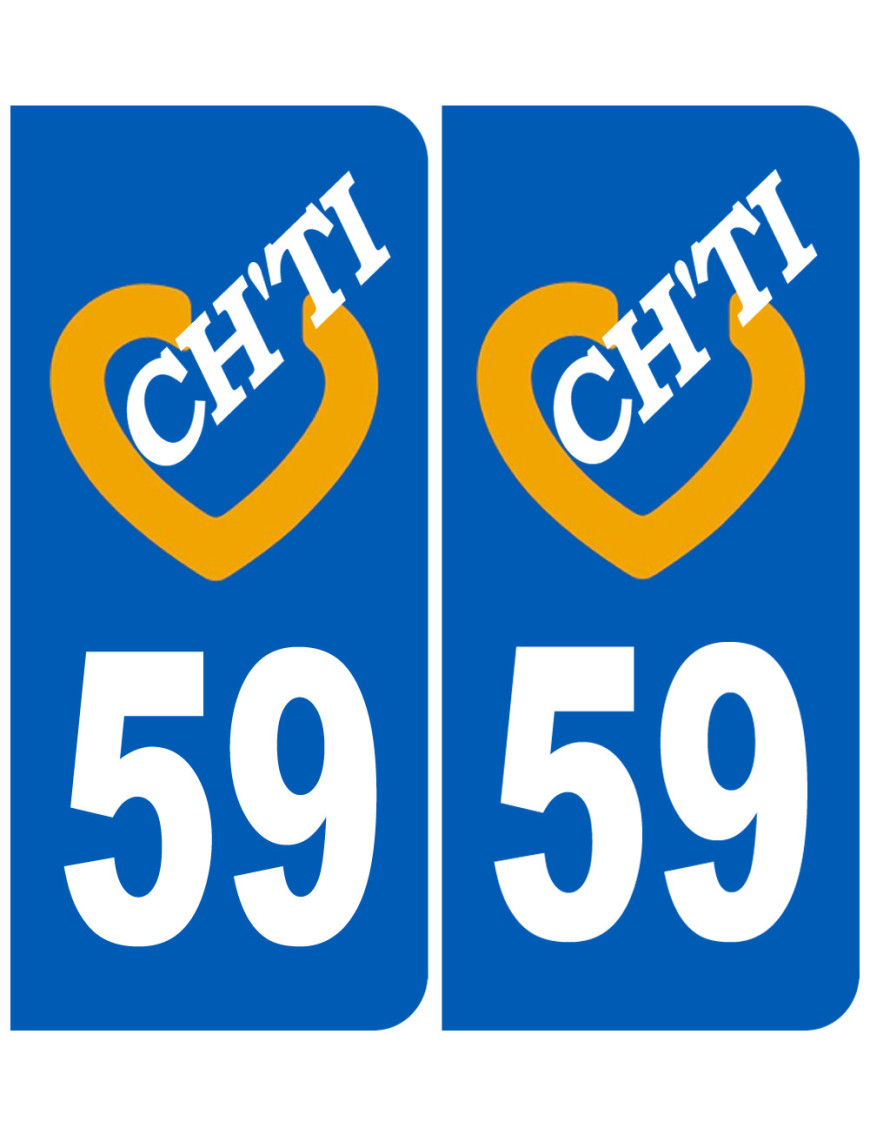 immatriculation ch'ti 59 - Sticker/autocollant