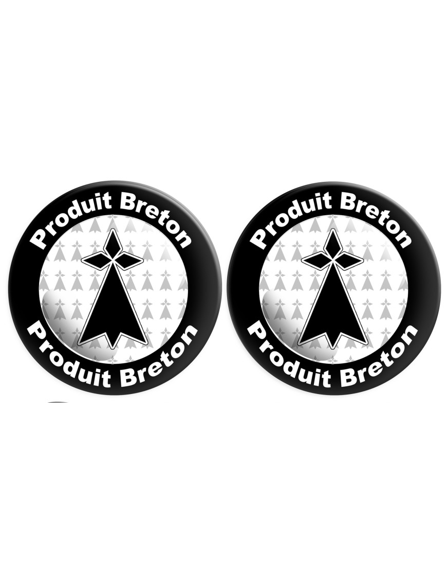 Produit breton hermine - 2fois 10cm - Sticker/autocollant