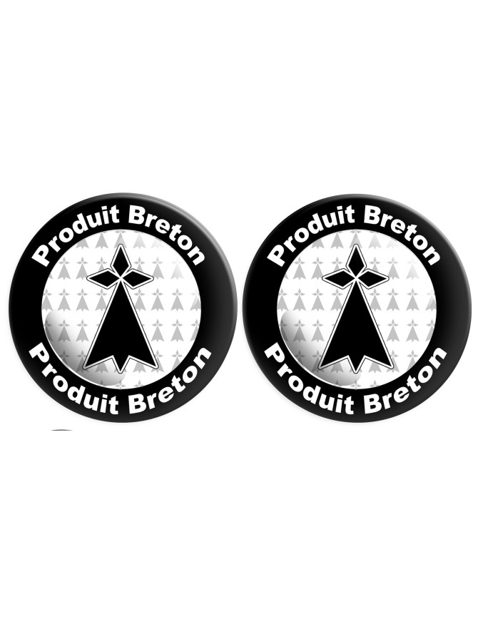 Produit breton hermine - 2fois 10cm - Sticker/autocollant