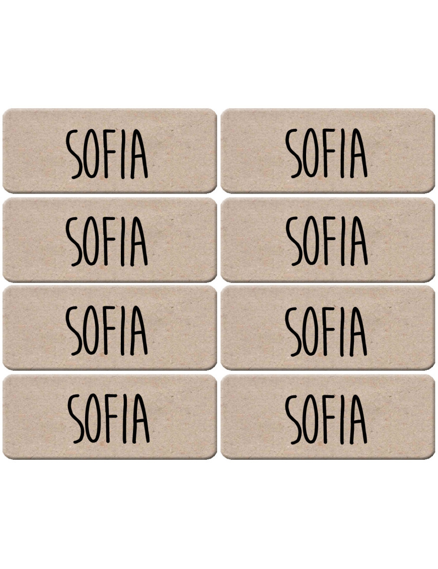 Prénom Sofia - 8 stickers de 5x2cm - Sticker/autocollant