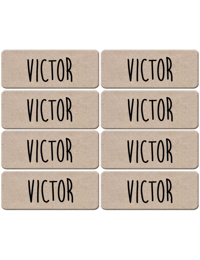 Prénom Victor - 8 stickers de 5x2cm - Sticker/autocollant