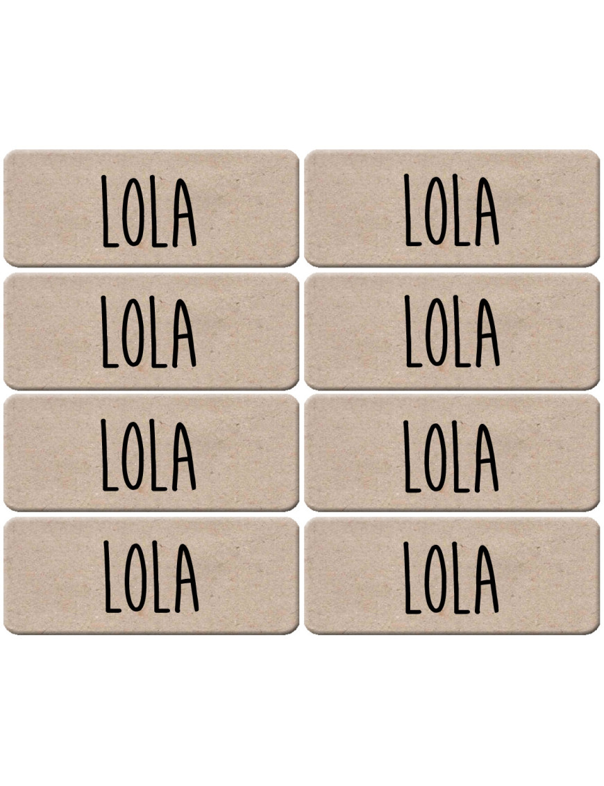 Prénom Lola - 8 stickers de 5x2cm - Sticker/autocollant