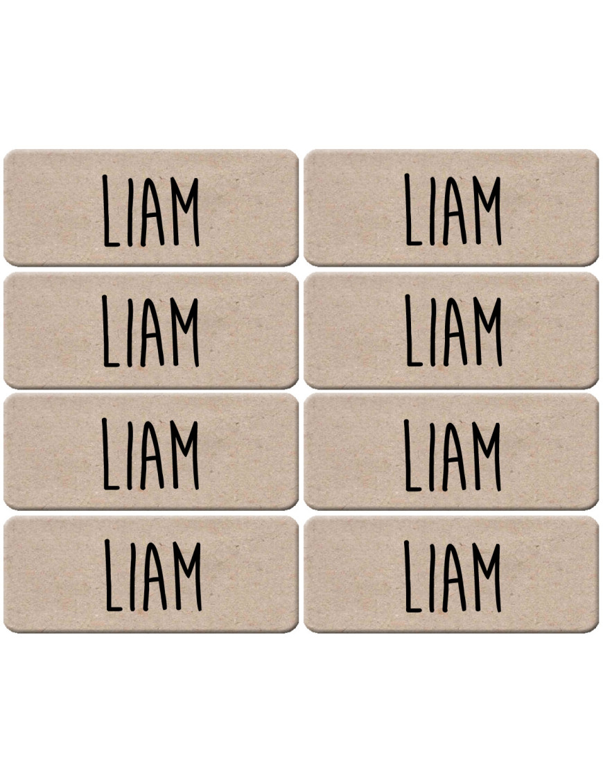 Prénom Liam - 8 stickers de 5x2cm - Sticker/autocollant
