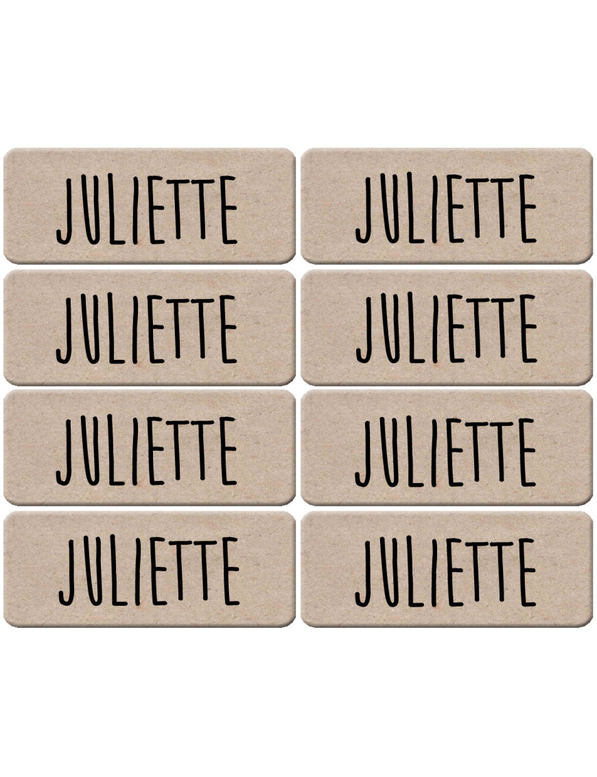 Prénom Juliette - 8 stickers de 5x2cm - Sticker/autocollant