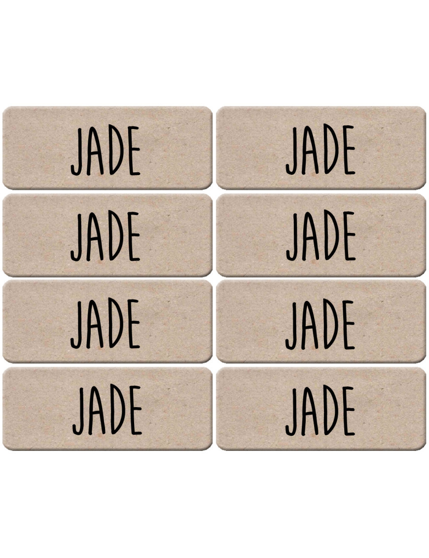 Prénom Jade - 8 stickers de 5x2cm - Sticker/autocollant