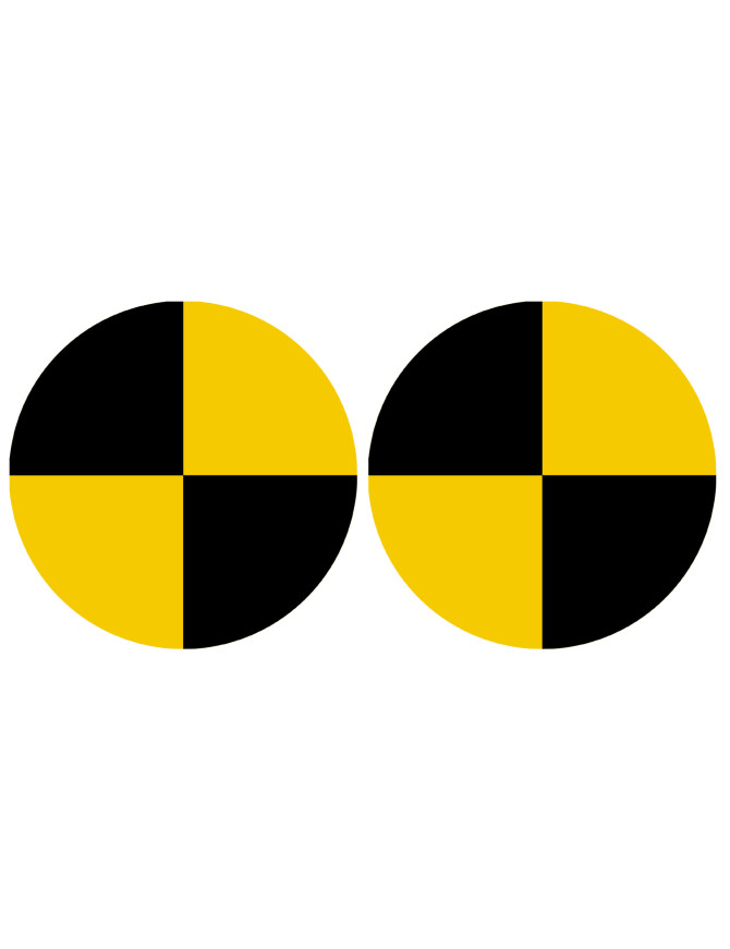 CRASH TEST - 2 stickers de 10cm - Sticker/autocollant