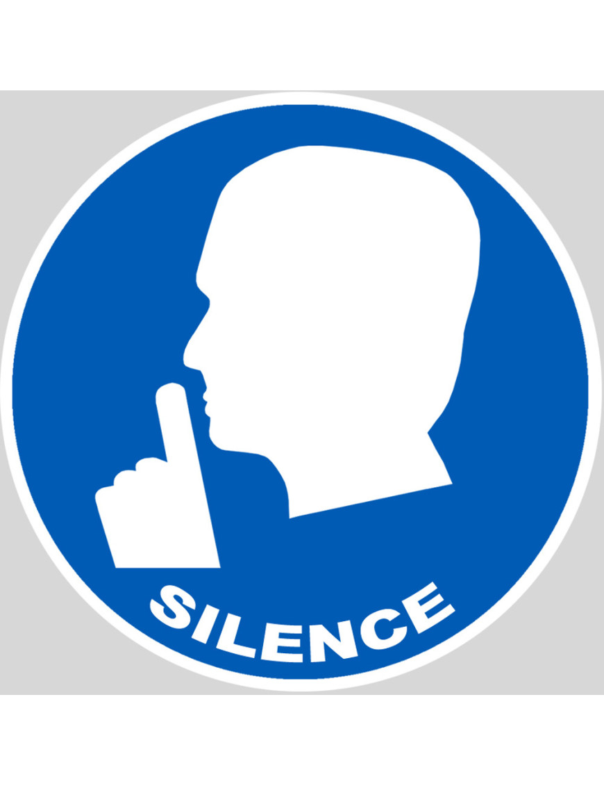 Silence - 10cm - Sticker/autocollant