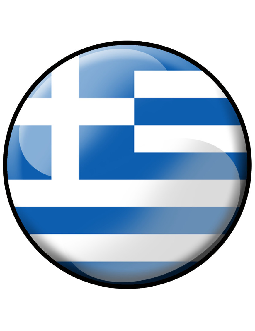 drapeau Grecque - 10x10cm - Sticker/autocollant