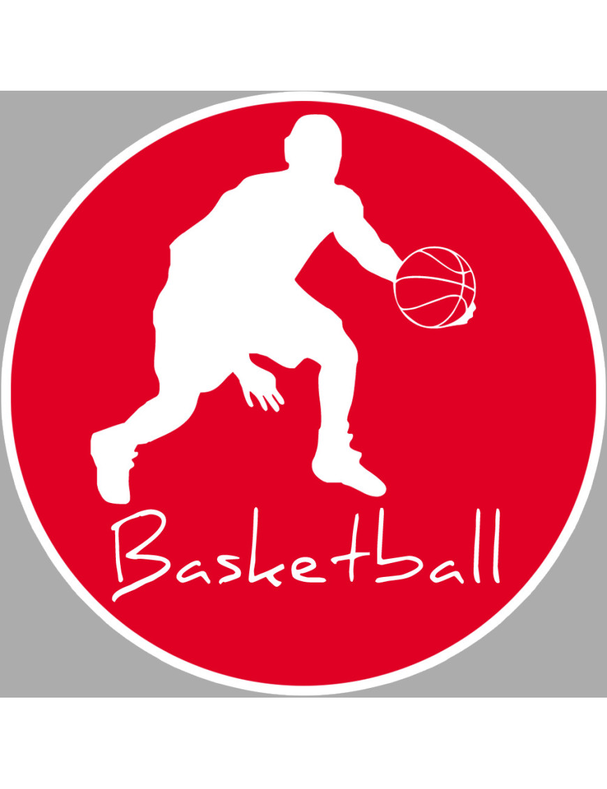 Basketball dribble - 10cm - Sticker/autocollant