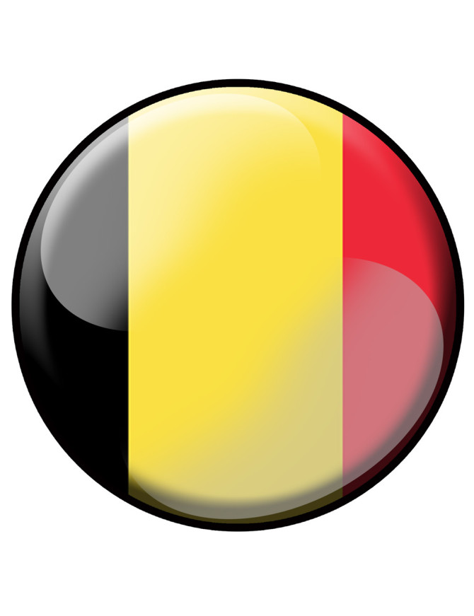 drapeau Belge rond - 20cm - Sticker/autocollant