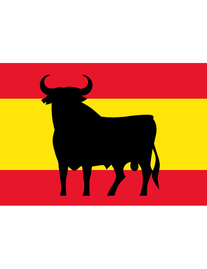 drapeau toro espagnol - 10x6,8cm - Sticker/autocollant