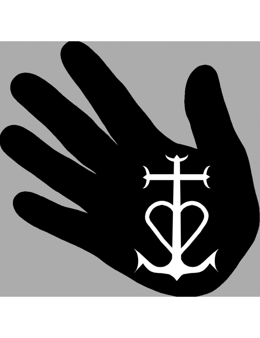 main Camargue - 10x10cm - Sticker/autocollant