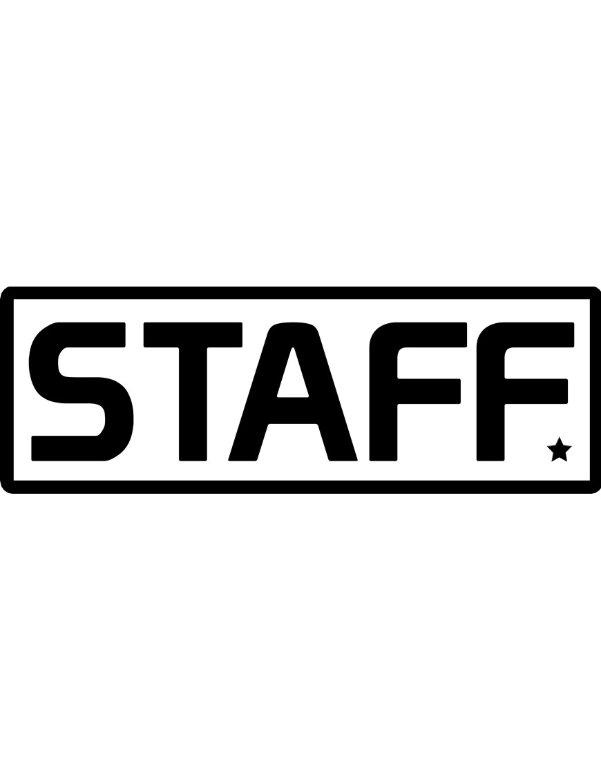 STAFF - 15x5cm - Sticker/autocollant