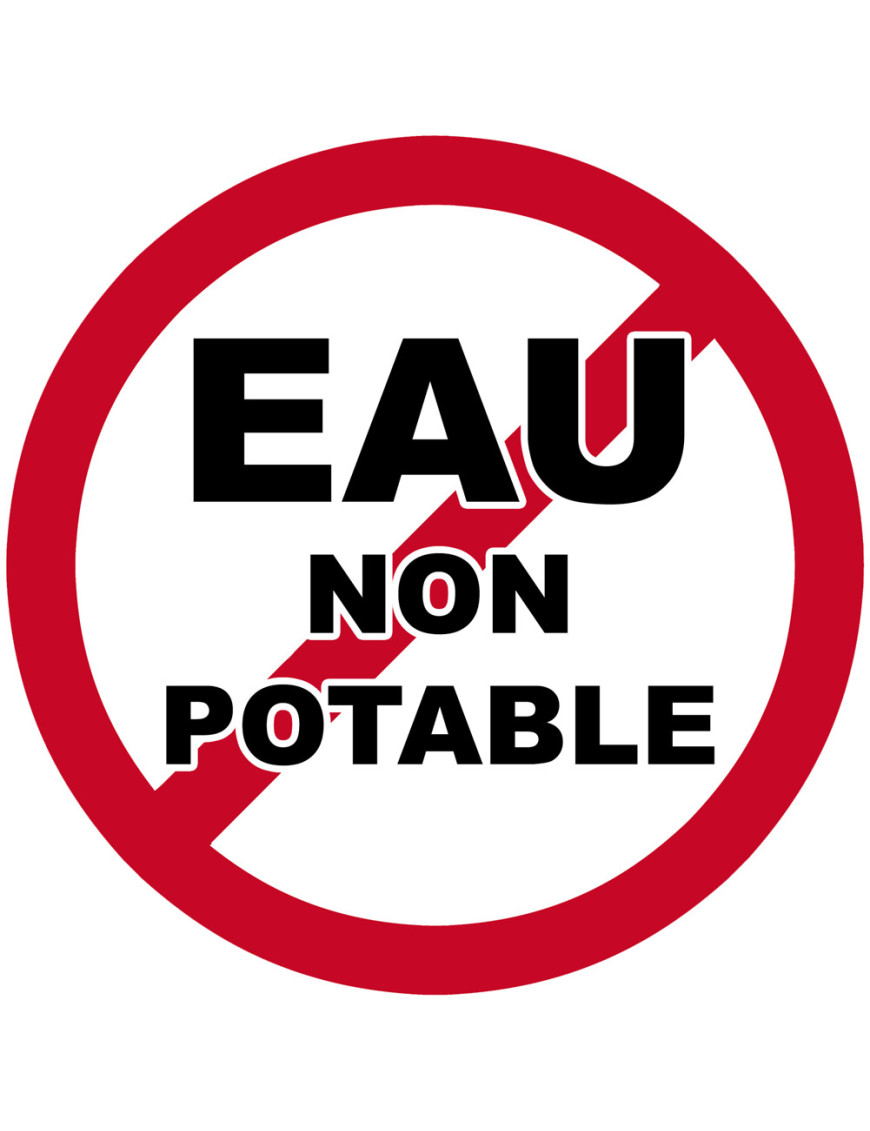 eau non potable - 10cm - Sticker/autocollant
