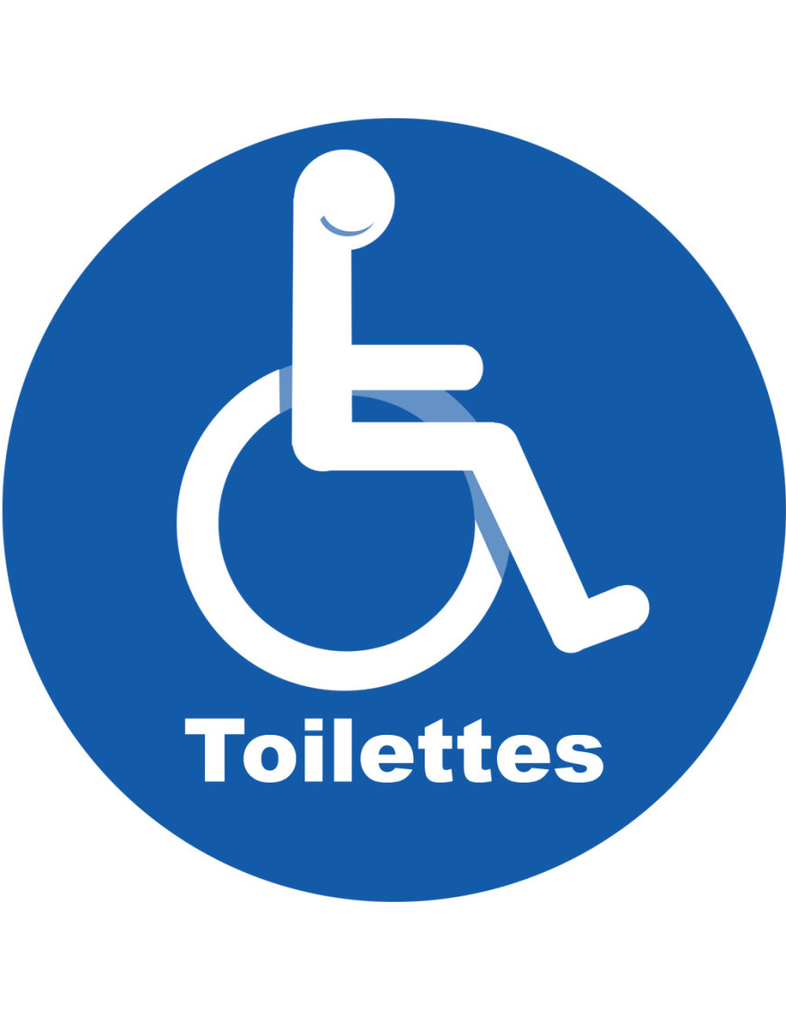 toilettes handicap - 10cm - Sticker/autocollant