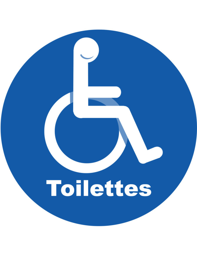 toilettes handicap - 10cm - Sticker/autocollant