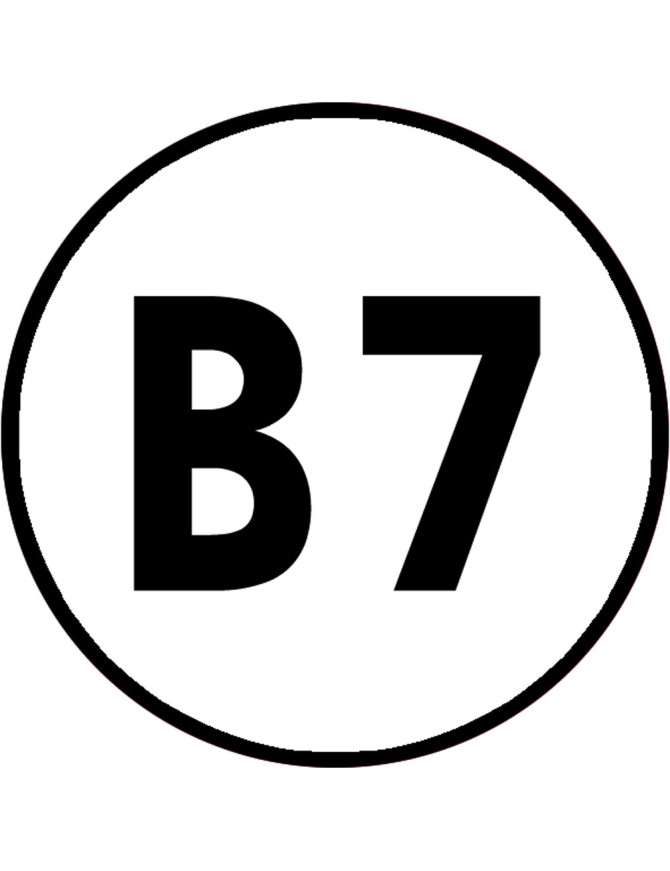 B7 - 5x5cm - Sticker/autocollant