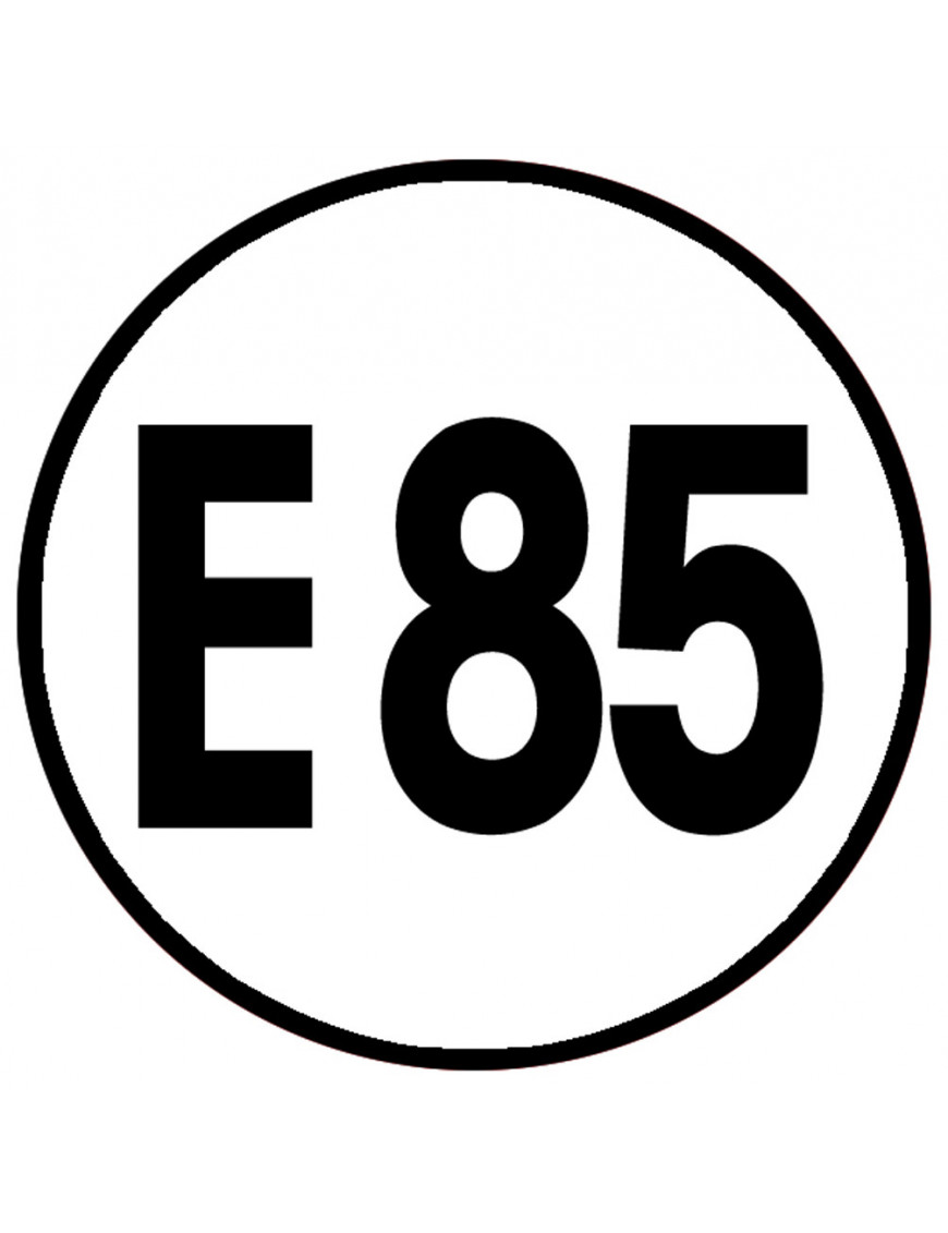 E85 - 20x20cm - Sticker/autocollant