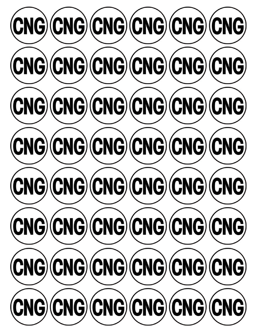 Série CNG - 48 stickers de 2.8cm - Sticker/autocollant