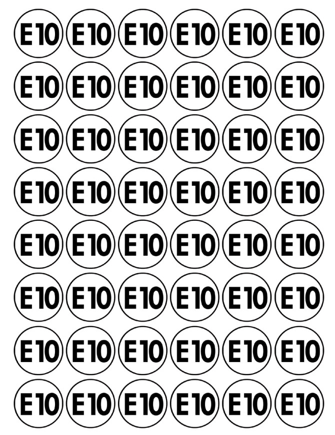 Série E10 - 48 stickers de 2.8cm - Sticker/autocollant