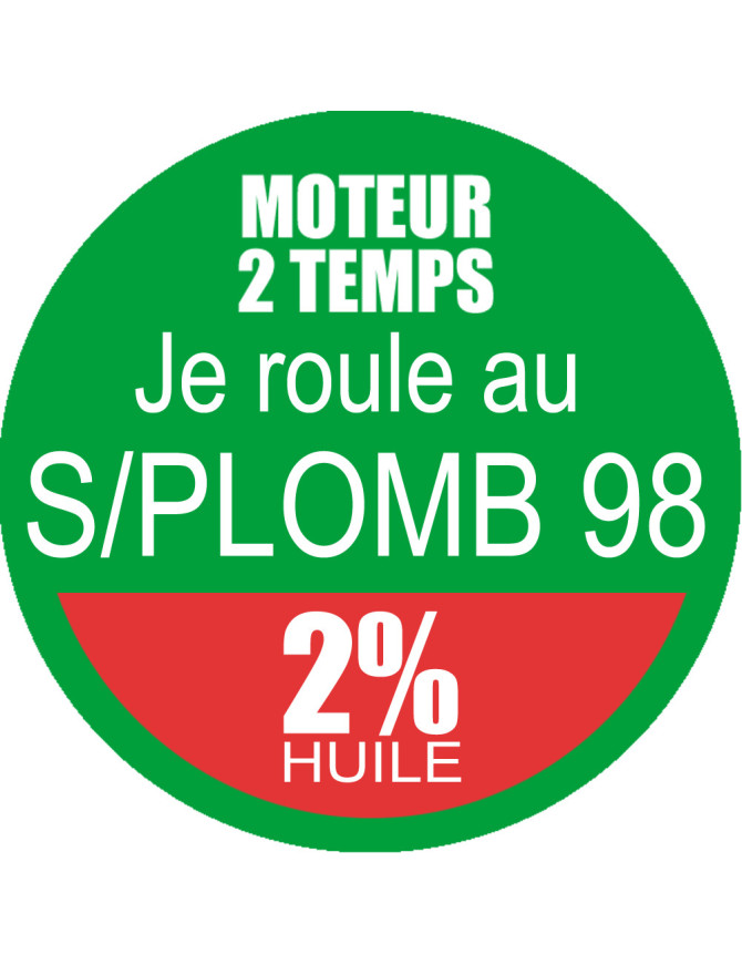 SANS PLOMB 98 - mélange 2 de 15cm - Sticker/autocollant