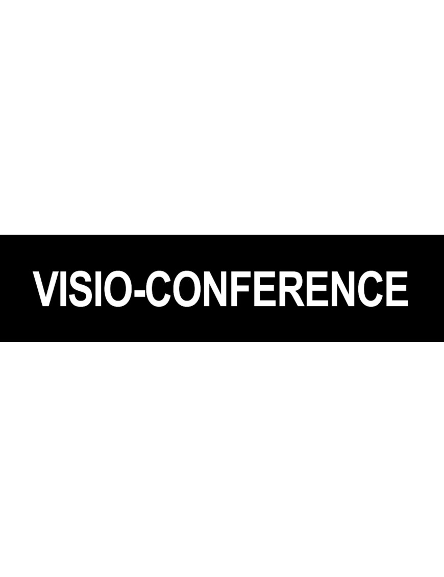 VISIO-CONFERENCE noir - 29x7cm - Sticker/autocollant