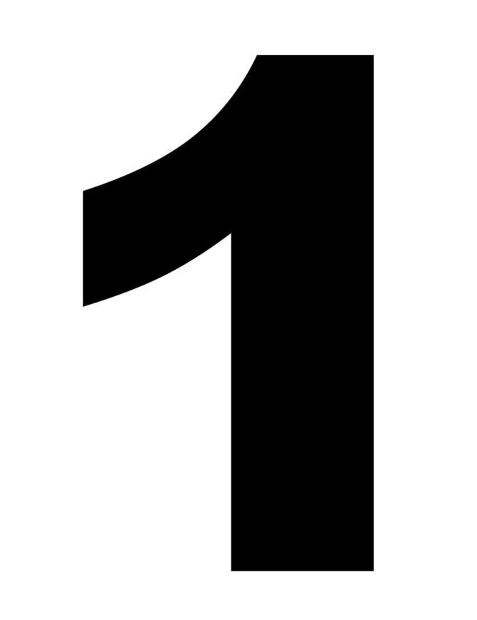 numérotation 1 - 10x5.6cm - Sticker/autocollant