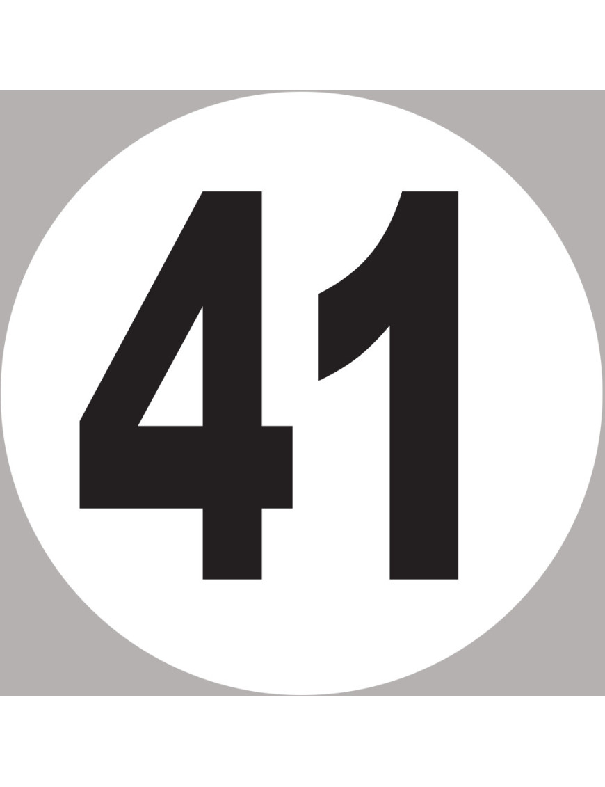 numéro 41 - 10x10cm - Sticker/autocollant