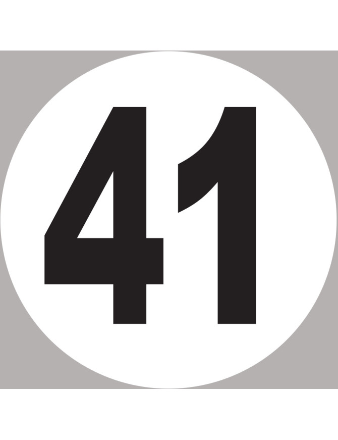 numéro 41 - 10x10cm - Sticker/autocollant
