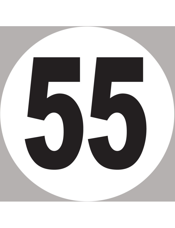numéro 55 - 10x10cm - Sticker/autocollant