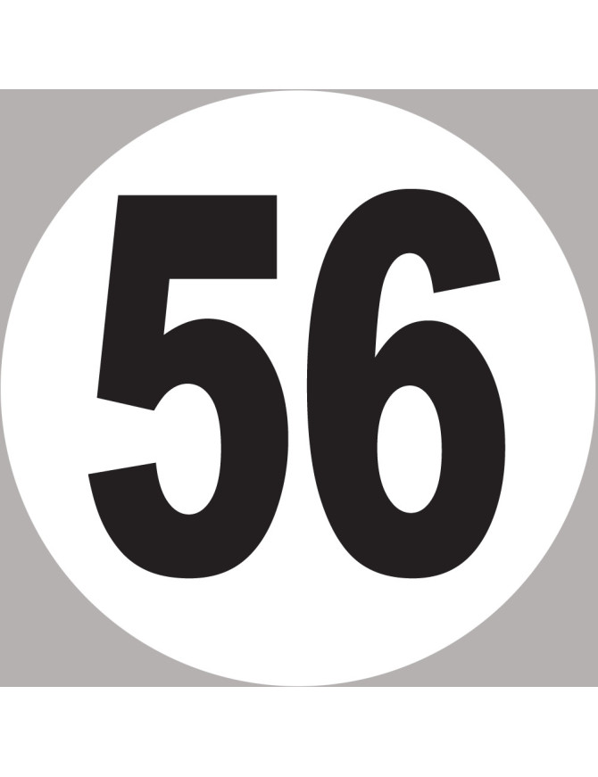 numéro 56 - 5x5cm - Sticker/autocollant