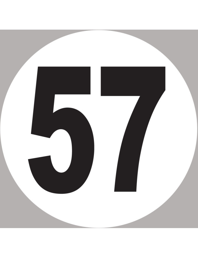 numéro 57 - 20x20cm - Sticker/autocollant