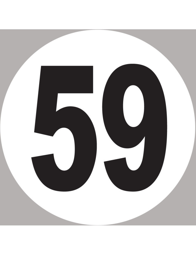 numéro 59 - 15x15cm - Sticker/autocollant