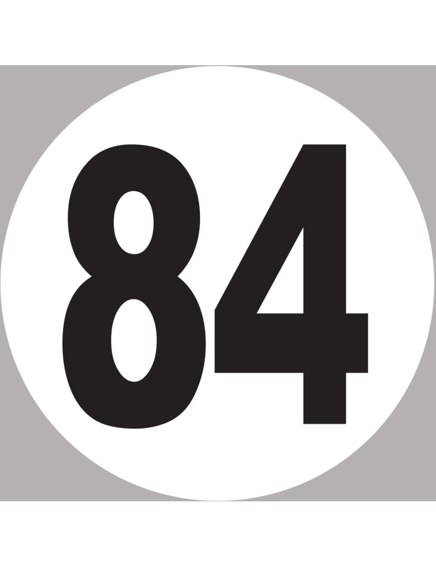numéro 84 - 15x15cm - Sticker/autocollant