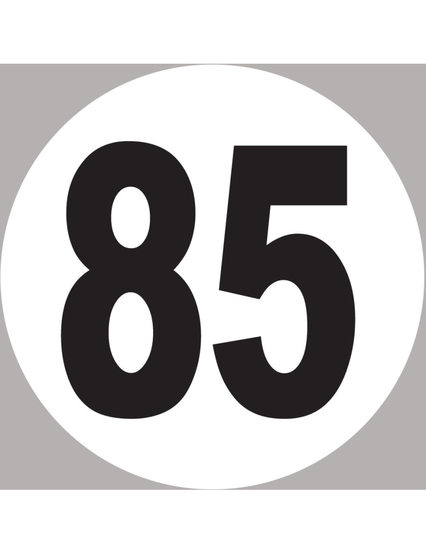 numéro 85 - 10x10cm - Sticker/autocollant