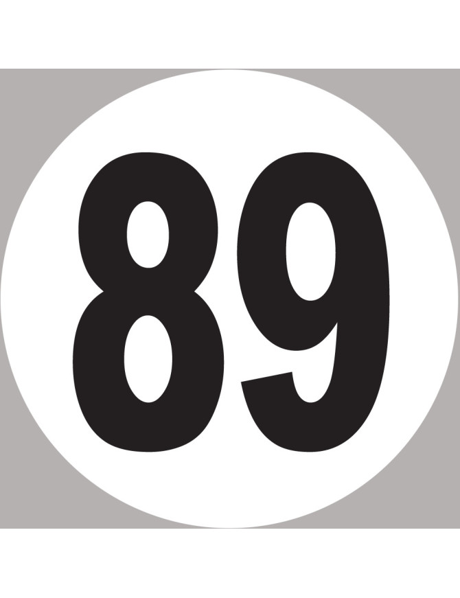 numéro 89 - 15x15cm - Sticker/autocollant