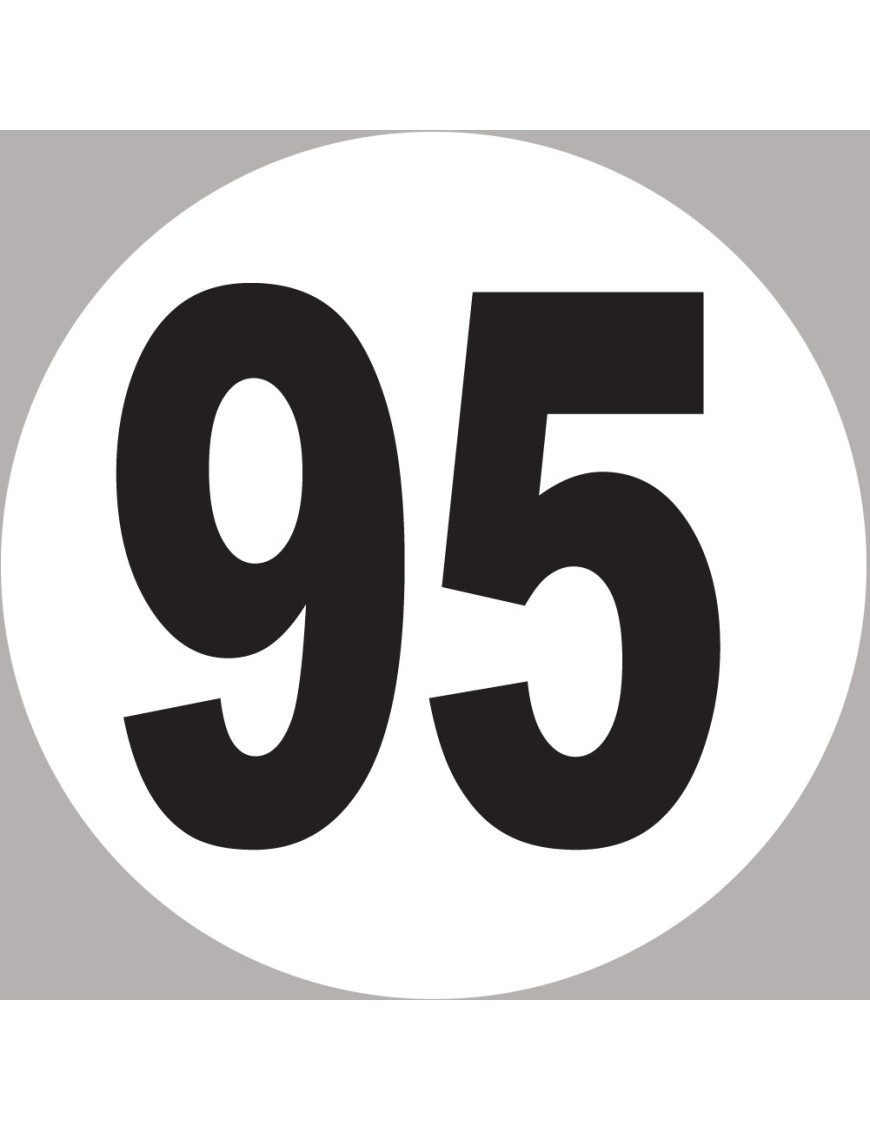 numéro 95 - 10x10cm - Sticker/autocollant